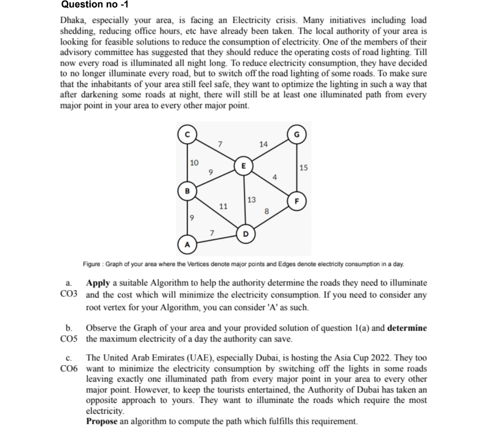 Solved Dhaka, especially your area, is facing an Electricity | Chegg.com