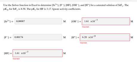 Solved Use the Solver function in Excel to determine | Chegg.com