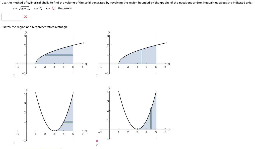 Solved Use the method of cylindrical shells to find the | Chegg.com