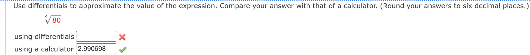 Solved Use differentials to approximate the value of the | Chegg.com