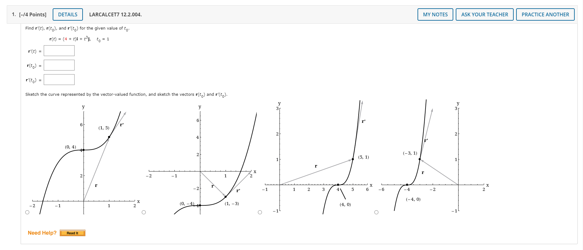 Solved 1. [-14 Points] DETAILS LARCALCET7 12.2.004. MY NOTES | Chegg.com