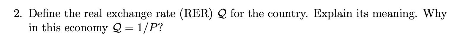 Solved Problem 1: Balassa-Samuelson Effect Let the price | Chegg.com