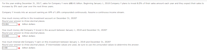 Solved increase by 5% each year over the next three years. | Chegg.com
