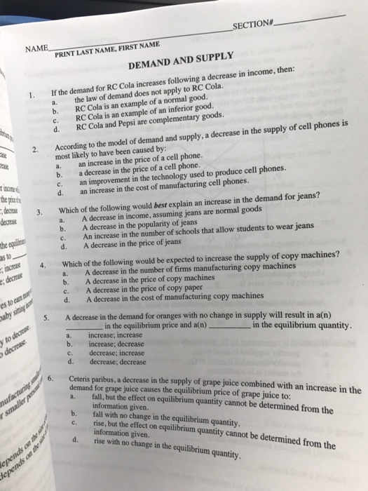 Solved SECTION# NAME PRINT LAST NAME, FIRST NAME DEMAND AND | Chegg.com