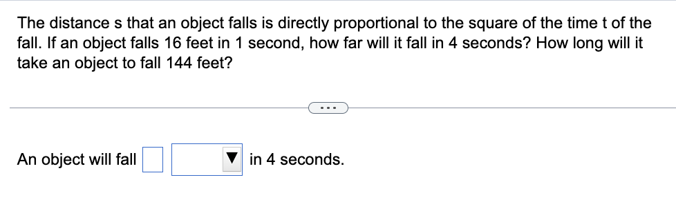 Solved The distance s that an object falls is directly | Chegg.com