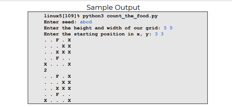Solved Problem 4 - Count the Food Your goal is to write a | Chegg.com