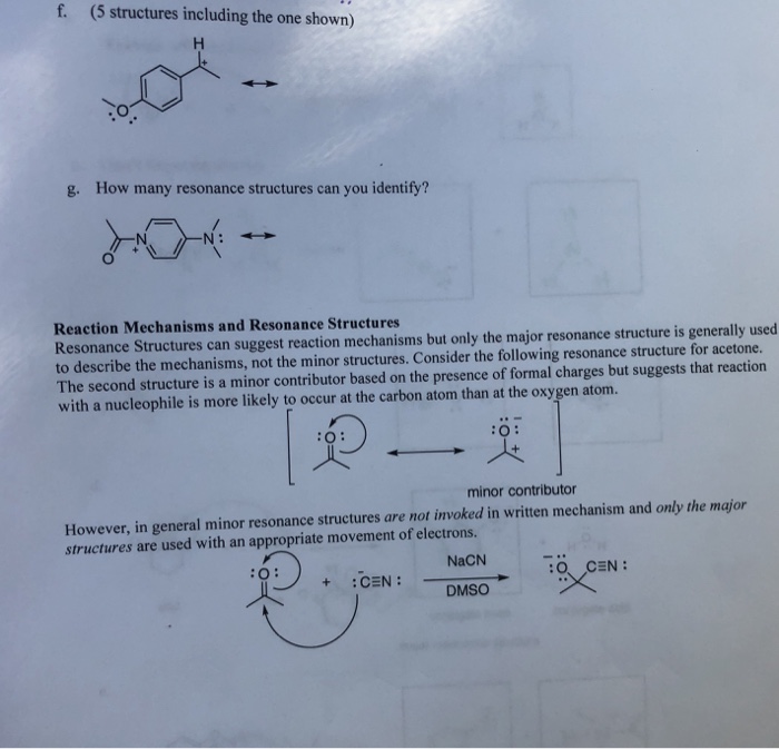 Solved Draw resonance structures and arrow pushing. Indicate | Chegg.com