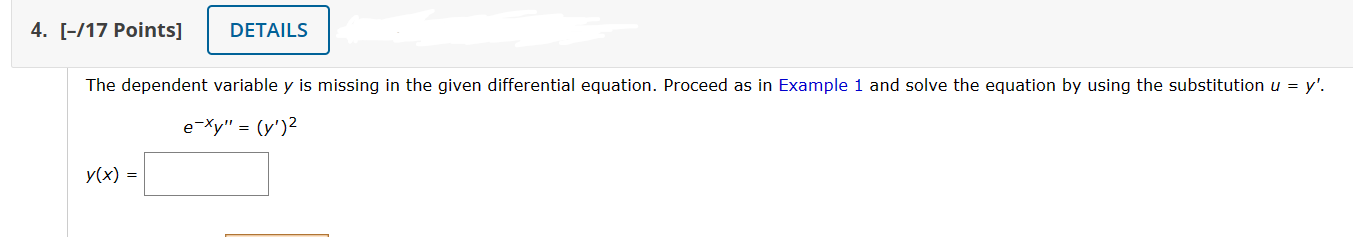 Solved The dependent variable y is missing in the given | Chegg.com