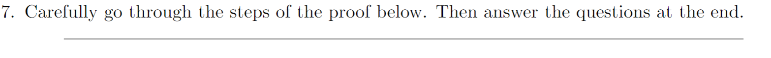 Solved Carefully go through the steps of the proof below. | Chegg.com