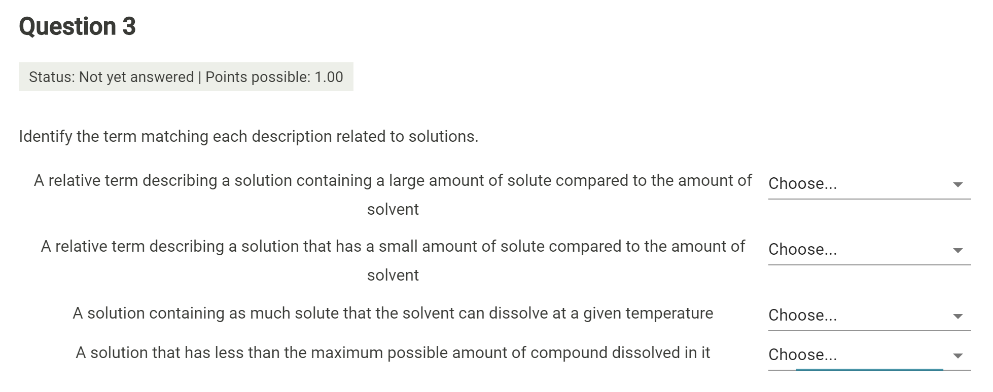 Solved Question 3 Status: Not yet answered | Points | Chegg.com