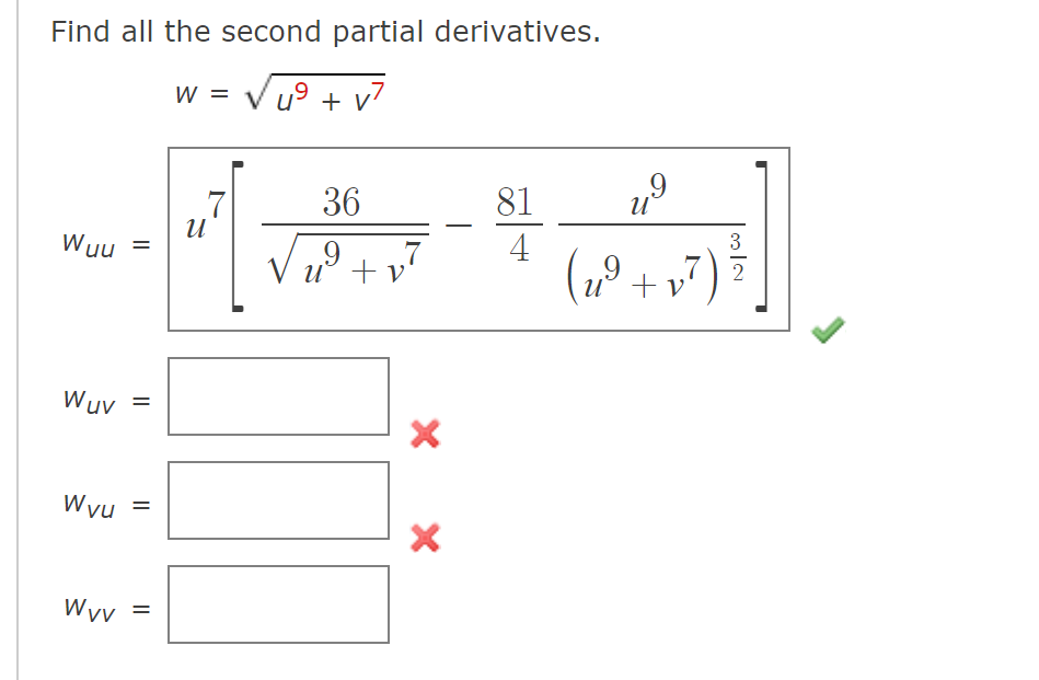 Solved Find All The Second Partial