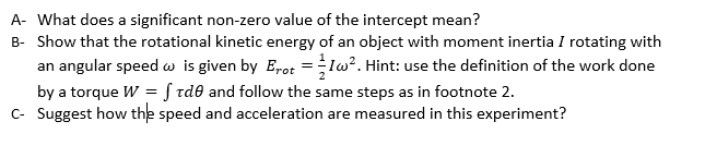 Solved A- What does a significant non-zero value of the | Chegg.com