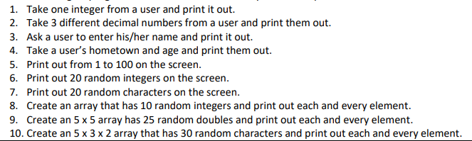 Solved JAVA CODE Making an individual program for each | Chegg.com