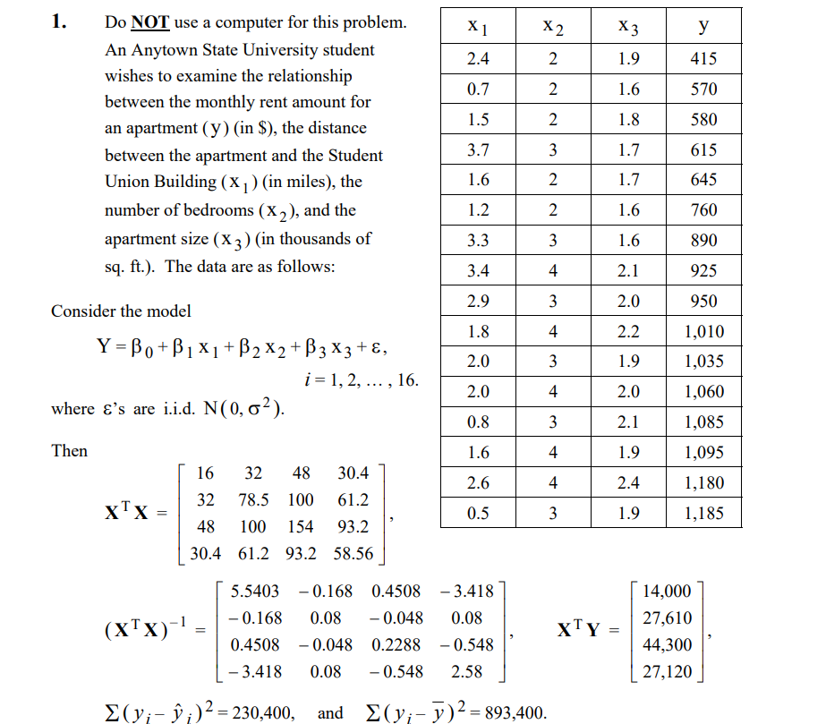 a) Interpret β1 in the context of the problem. b) | Chegg.com