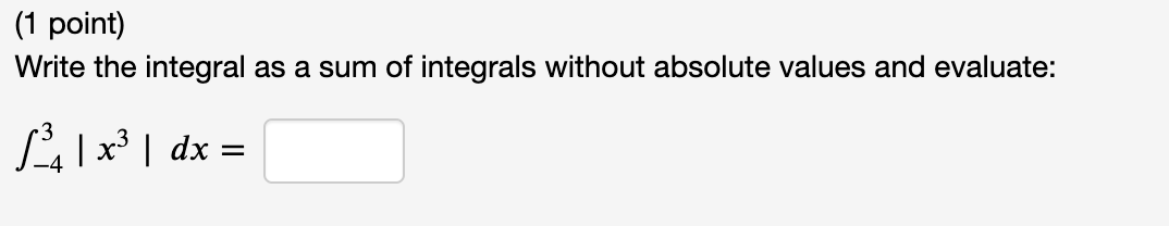 Solved Write the integral as a sum of integrals without | Chegg.com