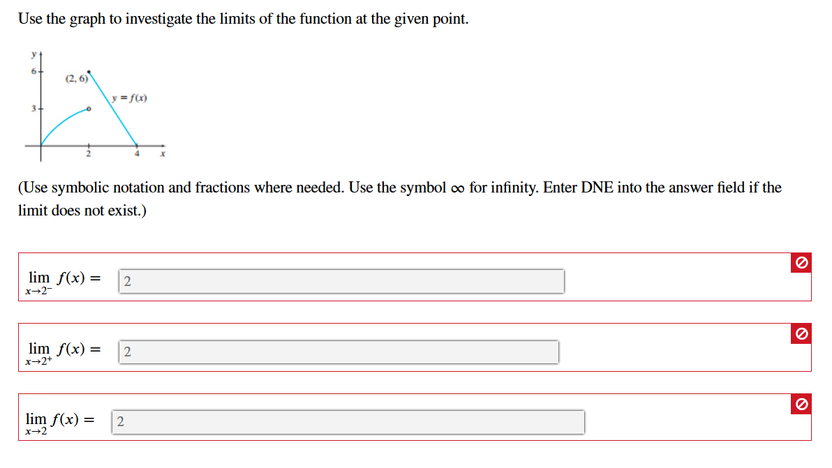 Solved Use the graph to investigate the limits of the | Chegg.com