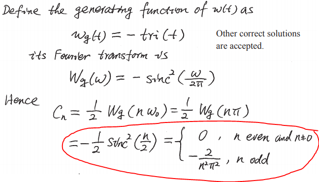 Solved In a Signal processing problem using Fourier | Chegg.com