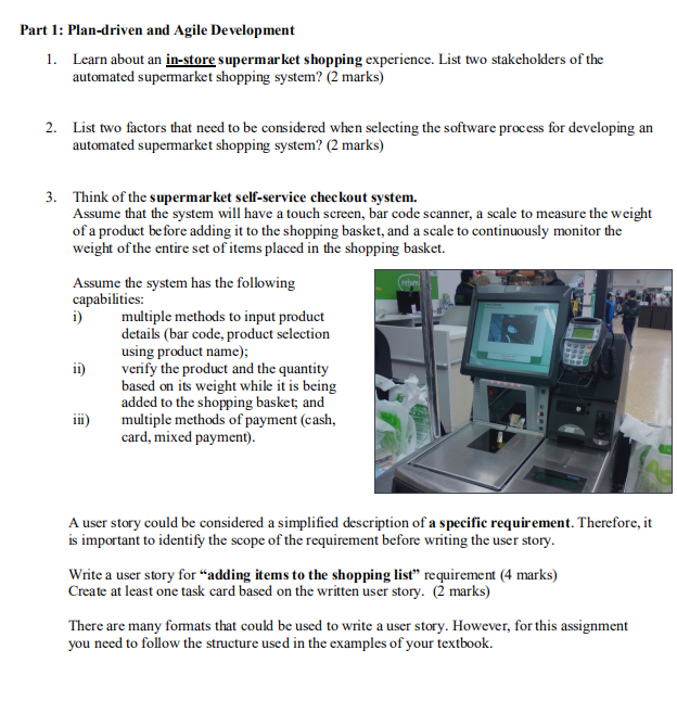 Solved Part 1: Plan-driven and Agile Develop ment Learn | Chegg.com