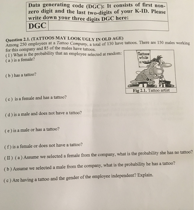 Solved Data generating code (DGC): It consists of first non- | Chegg.com