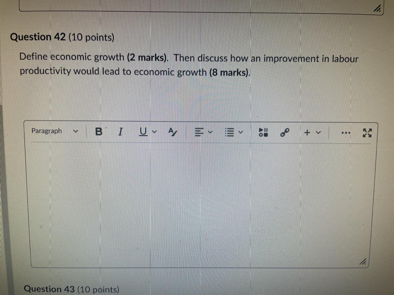 Solved Question 42 (10 points) Define economic growth ( 2 | Chegg.com