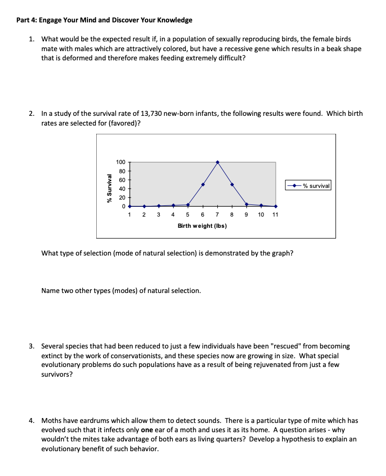 Solved Part 4: Engage Your Mind and Discover Your Knowledge | Chegg.com