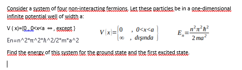 Solved Consider a system of four non-interacting fermions, | Chegg.com