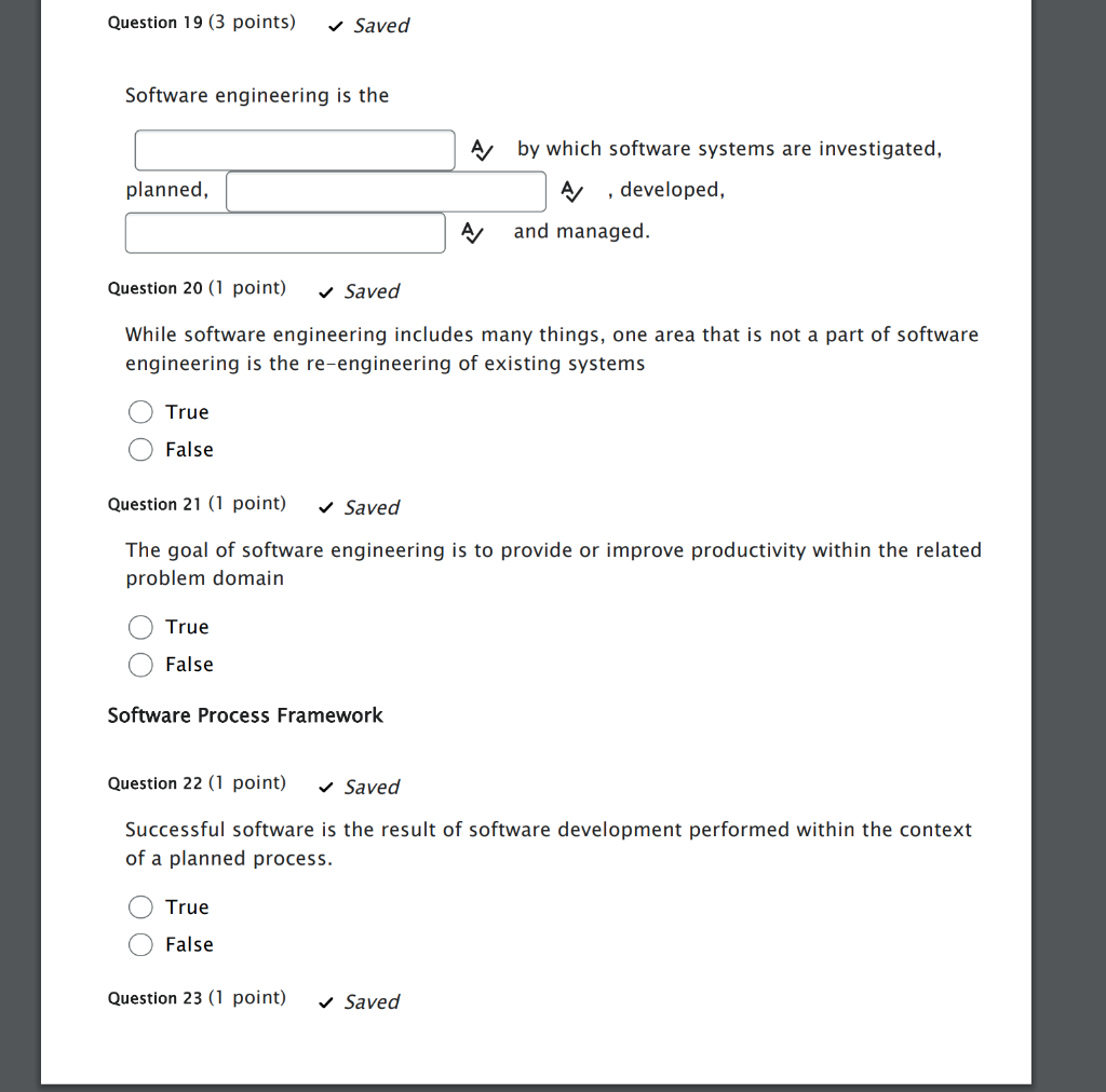 Software engineering is the A by which software | Chegg.com