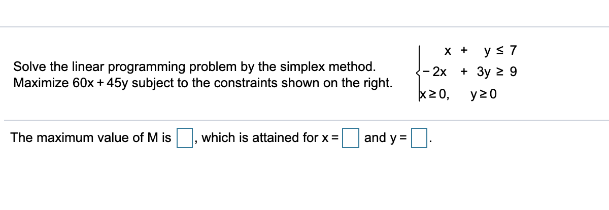 Solved Solve the linear programming problem by the simplex | Chegg.com