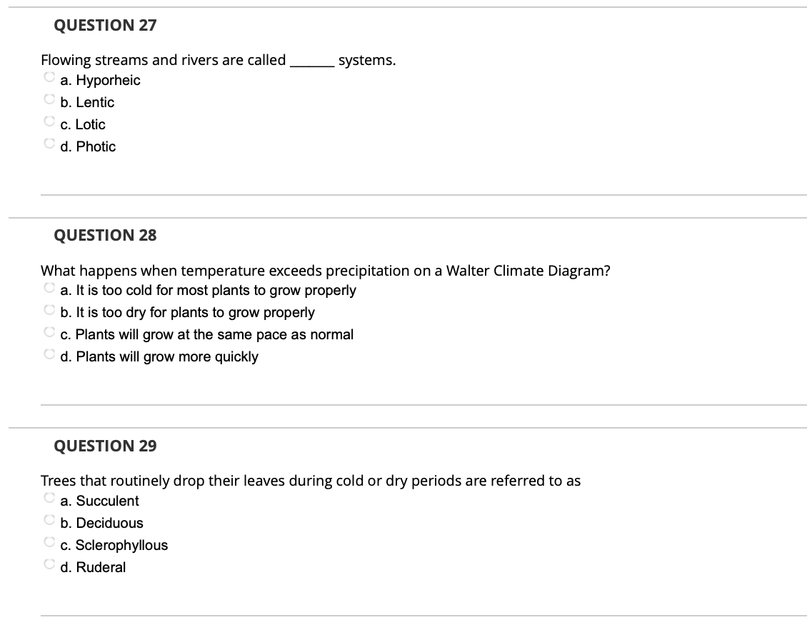 Solved Flowing streams and rivers are called systems. a. | Chegg.com