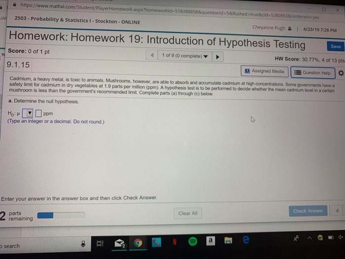 Solved è https://www.mathxl.com/Student/PlayerHomework | Chegg.com