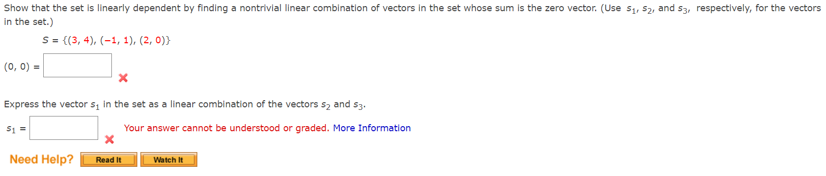Solved Show that the set is linearly dependent by finding a | Chegg.com