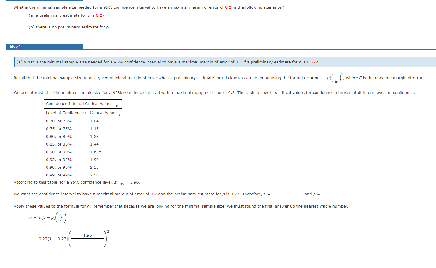 Solved What is the minimal sample size needed for a 95% | Chegg.com