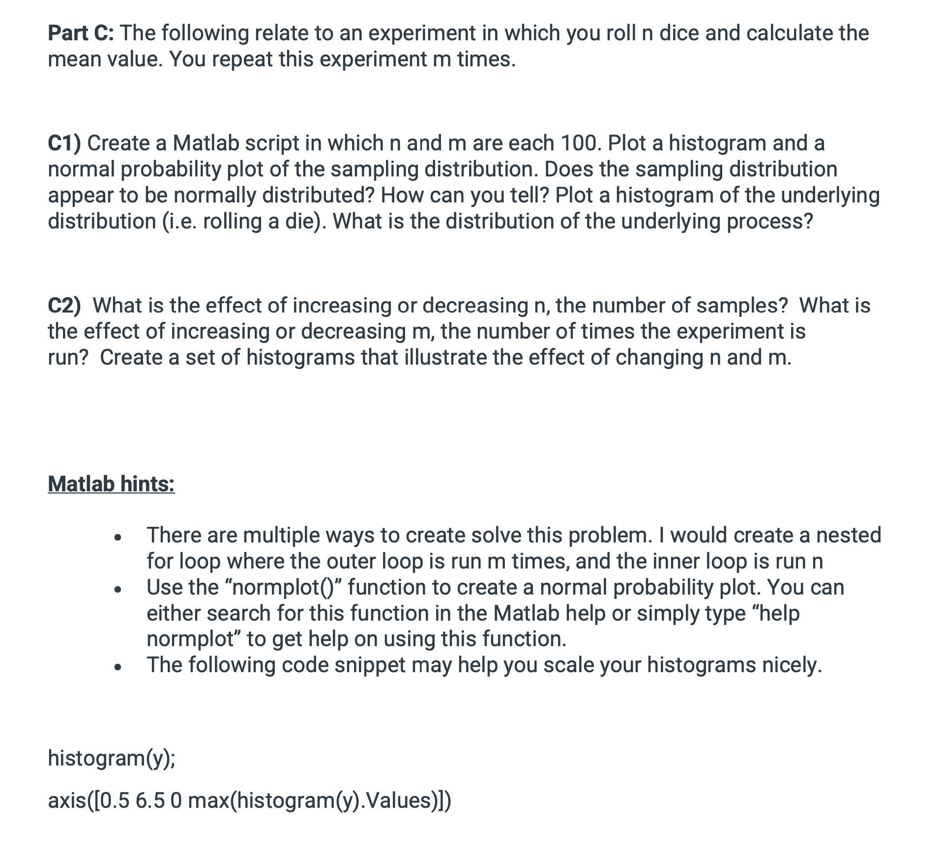 Part C: The following relate to an experiment in | Chegg.com