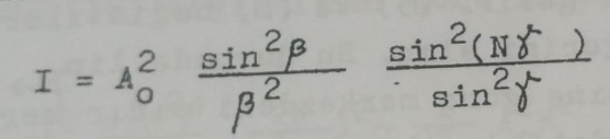 Solved Prove the intensity distribution expression for | Chegg.com