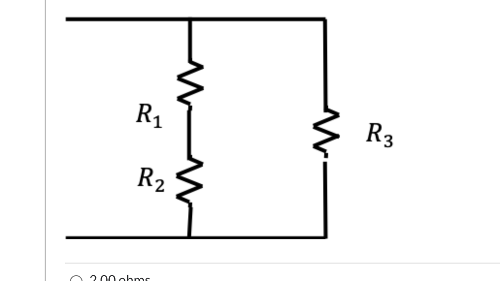 Solved A three-resistor circuit is shown in the figure | Chegg.com