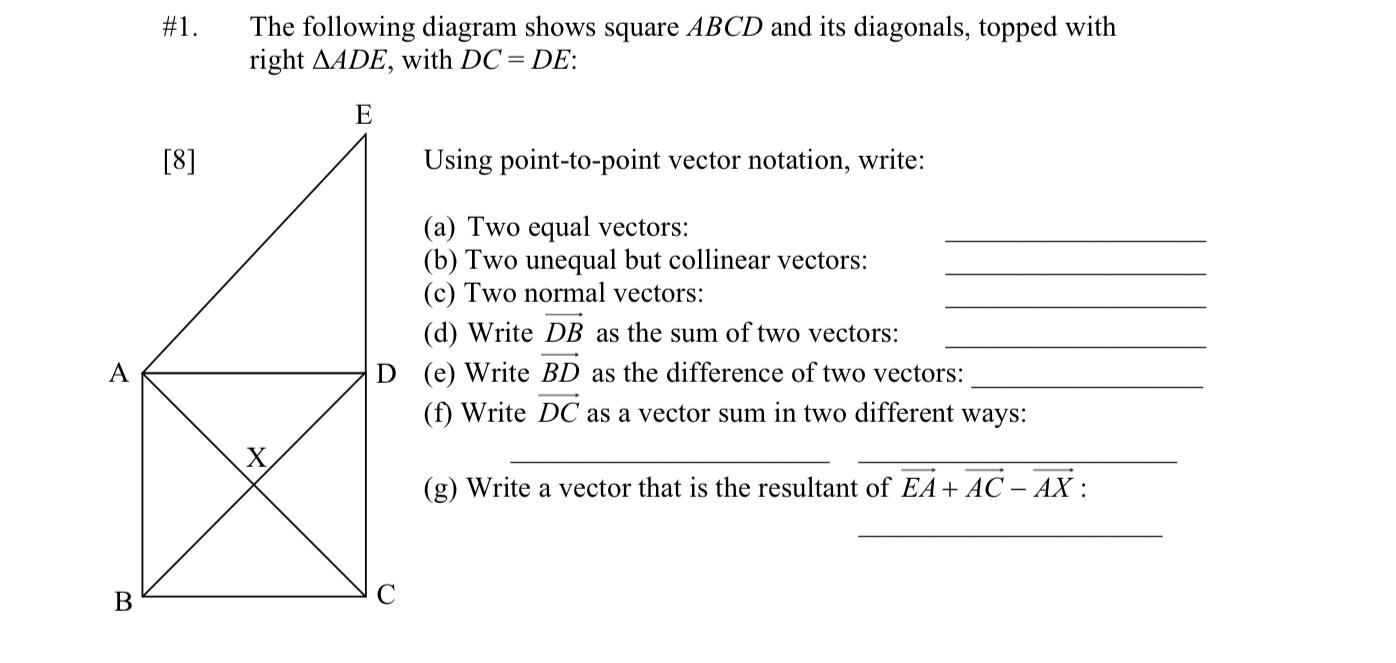 Solved #1. The following diagram shows square ABCD and its | Chegg.com