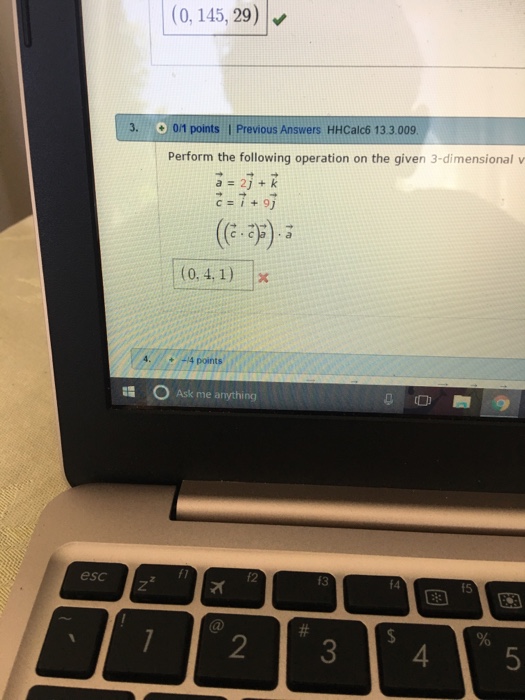 Solved Perform the following operation on the given 3 | Chegg.com