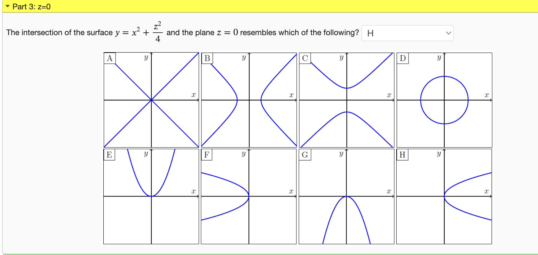 Solved The intersection of the surface y=x2+4z2 and the | Chegg.com