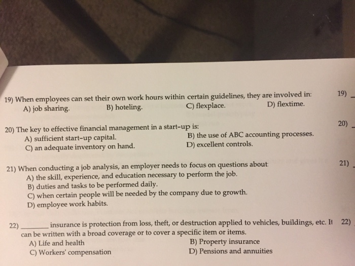 Solved When employees can set their own work hours within | Chegg.com