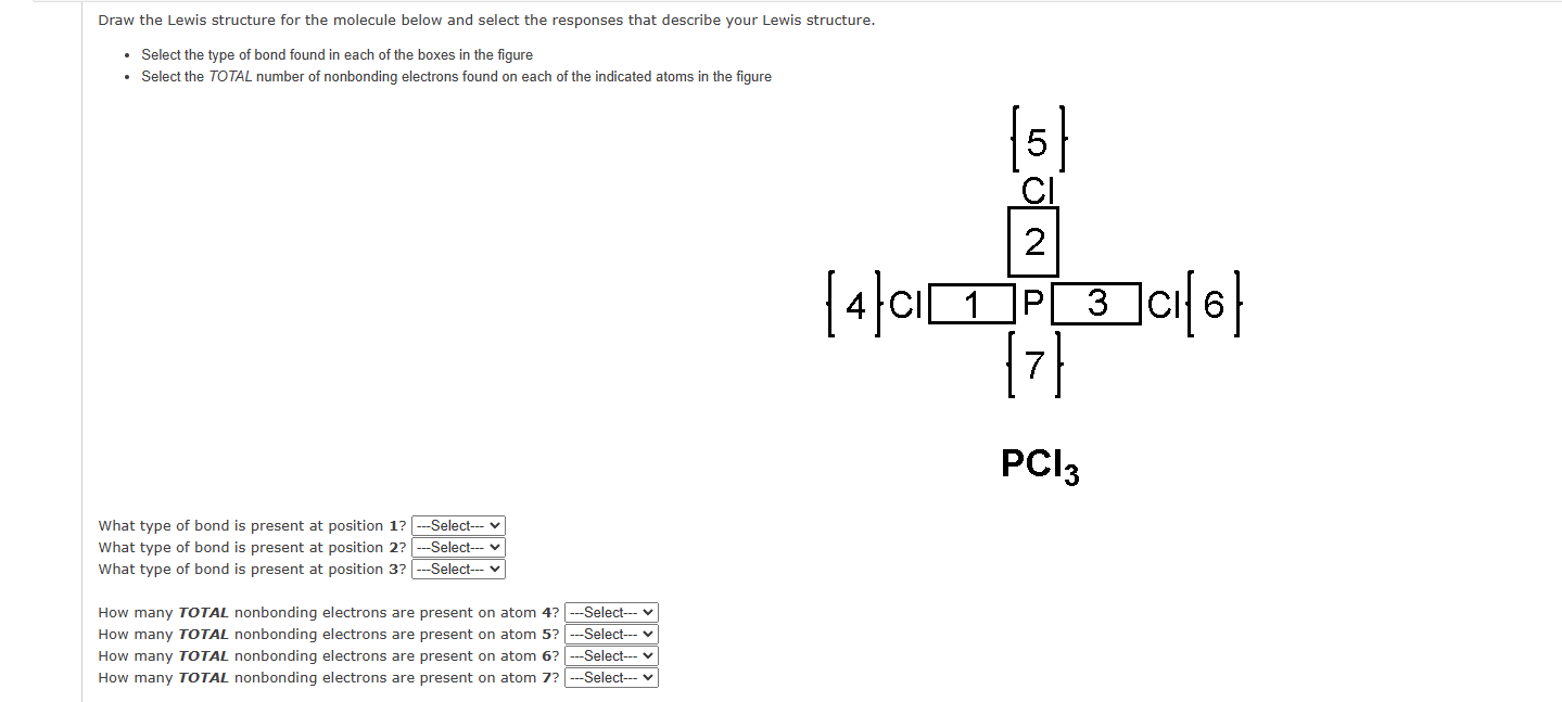 Solved Draw the Lewis structure for the molecule below and | Chegg.com