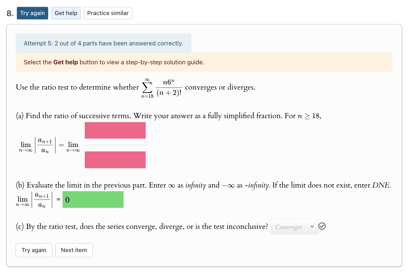 Solved Select the Get help button to view a step-by-step | Chegg.com
