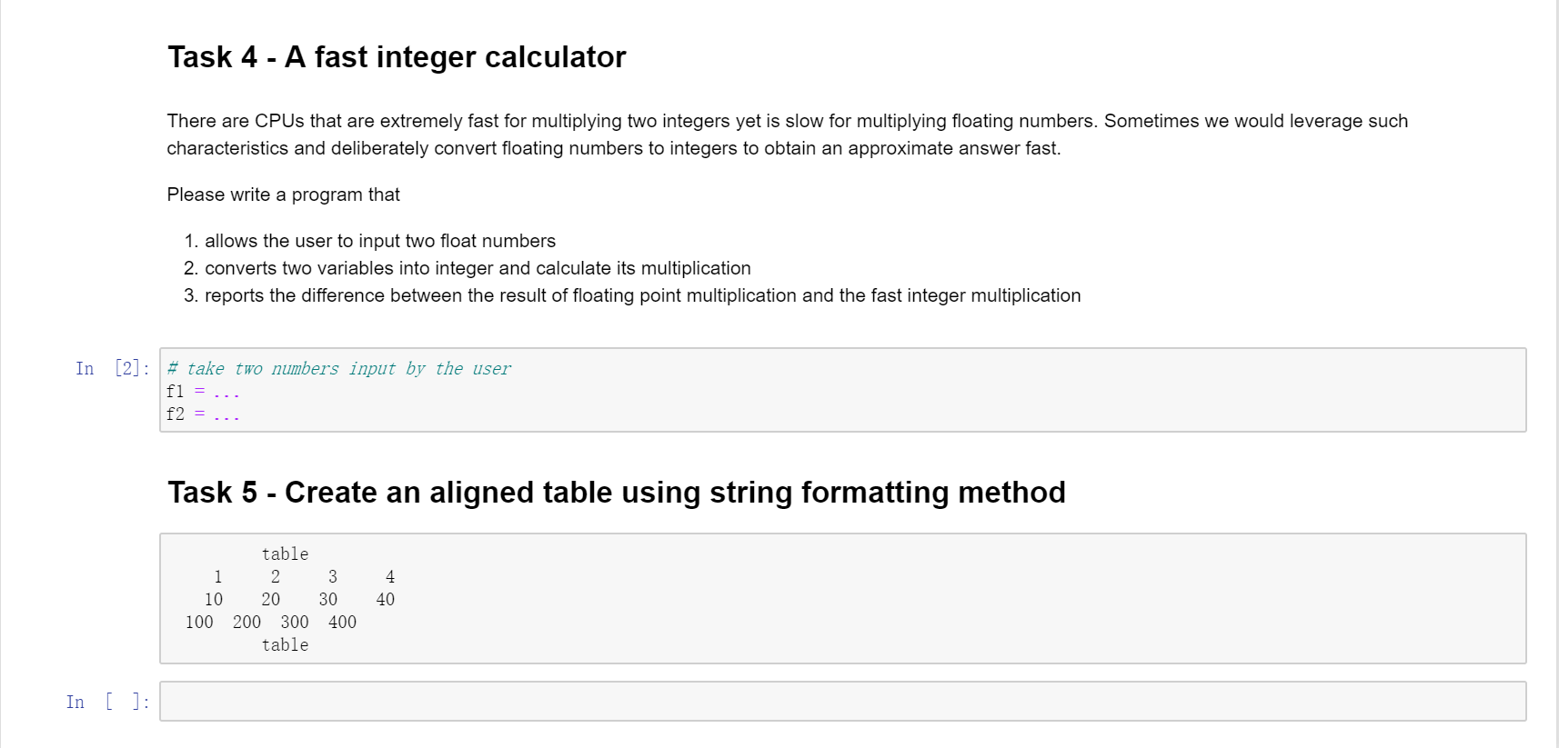 Solved Task 4 - A fast integer calculator There are CPUs | Chegg.com
