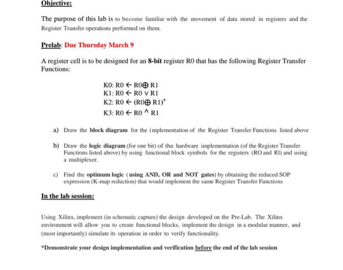 Solved The purpose of this lab is to become familiar with | Chegg.com