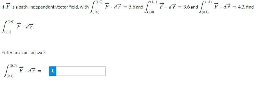 Solved If F is a path-independent vector field, with | Chegg.com