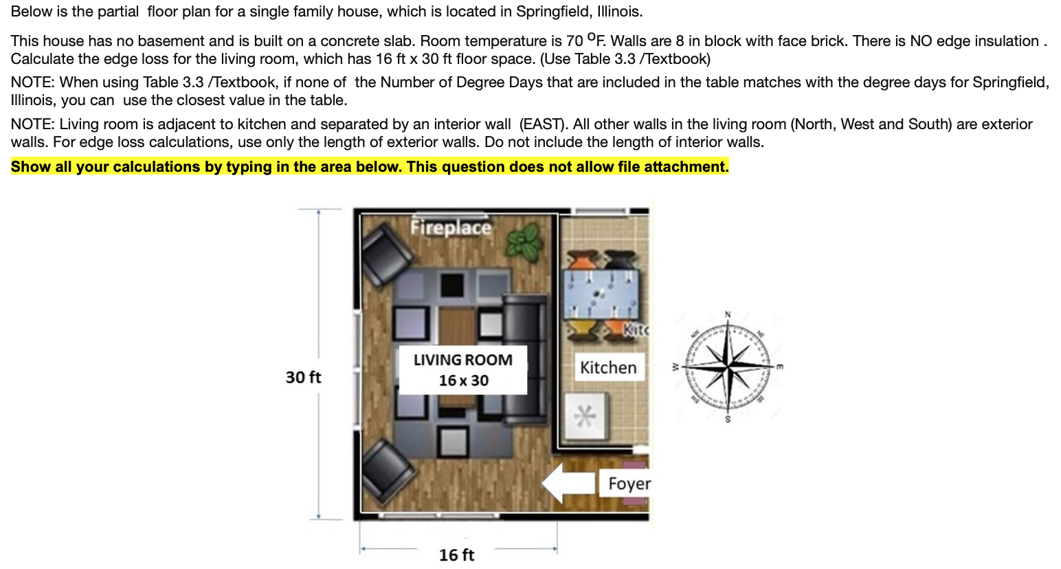 Solved Below is the partial floor plan for a single family | Chegg.com