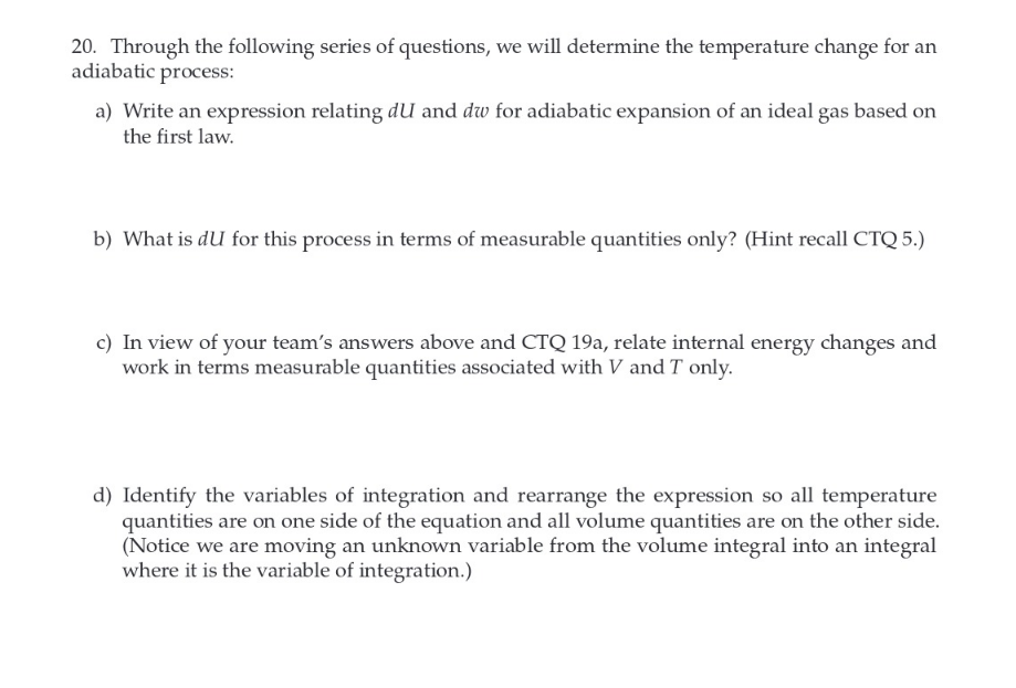 Solved 20. Through the following series of questions, we | Chegg.com