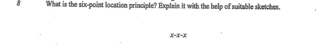 Solved 8 What is the six-point location principle? Explain | Chegg.com