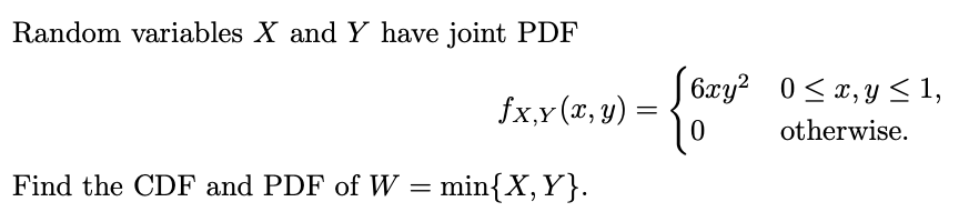 Solved Random variables X and Y have joint PDF | Chegg.com