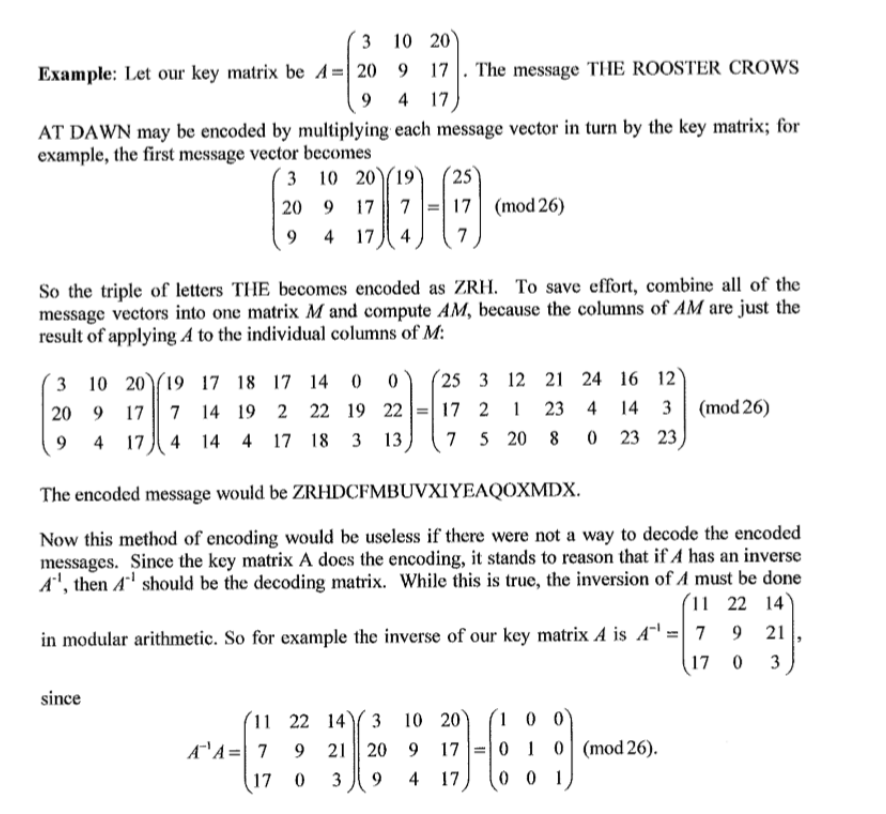 How To Encode A Message Using Matrices Pipeper
