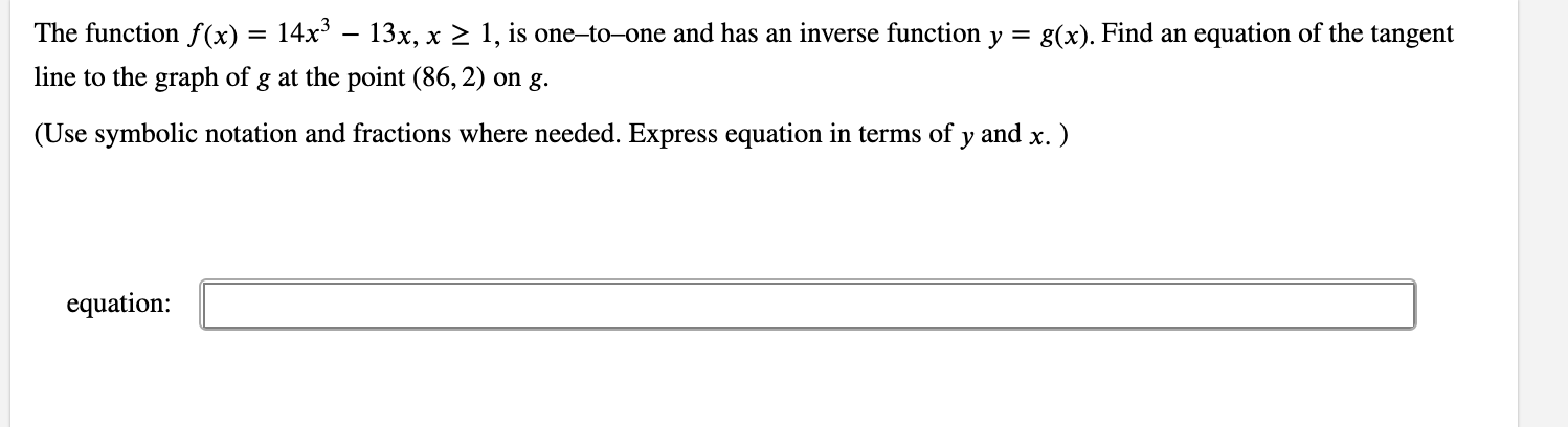 Solved The function f(x) = 4x3 + 5x 4 has inverse function | Chegg.com